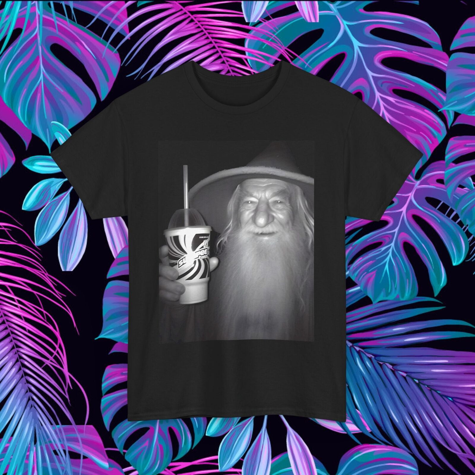 Frozen Wizard Drink Meme Shirt – Funny Magic Ice Beverage Graphic Tee ...