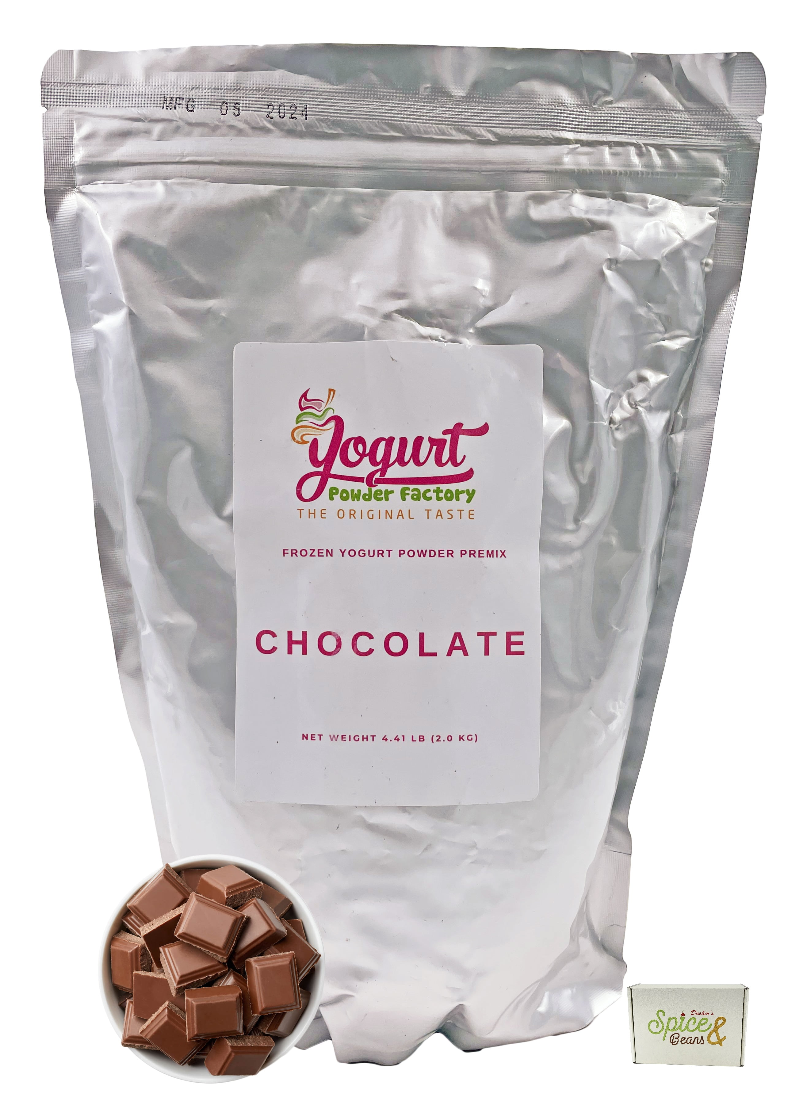 Frozen Yogurt Pre Mix | Gluten Free & Low Fat | (70.4 oz., Chocolate ...