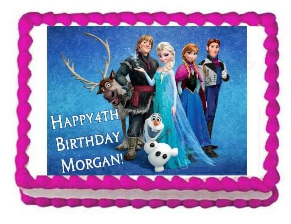 Frozen edible party cake topper decoration frosting sheet image ...