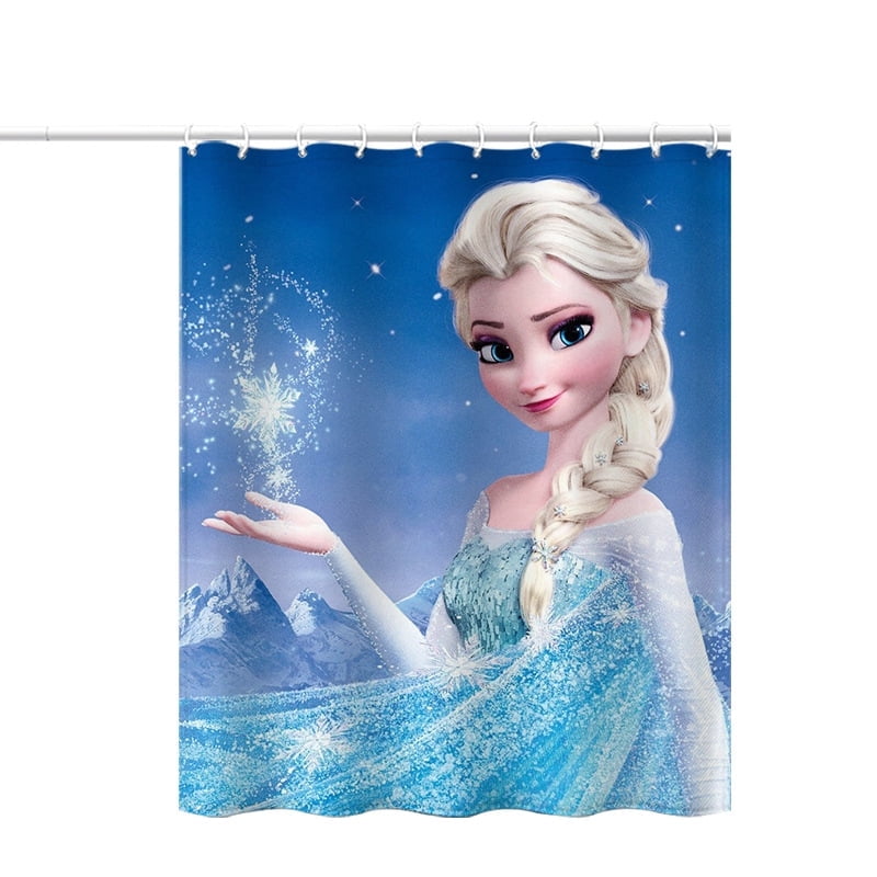 Frozen waterproof shower curtain cartoon animation Princess Elsa living ...