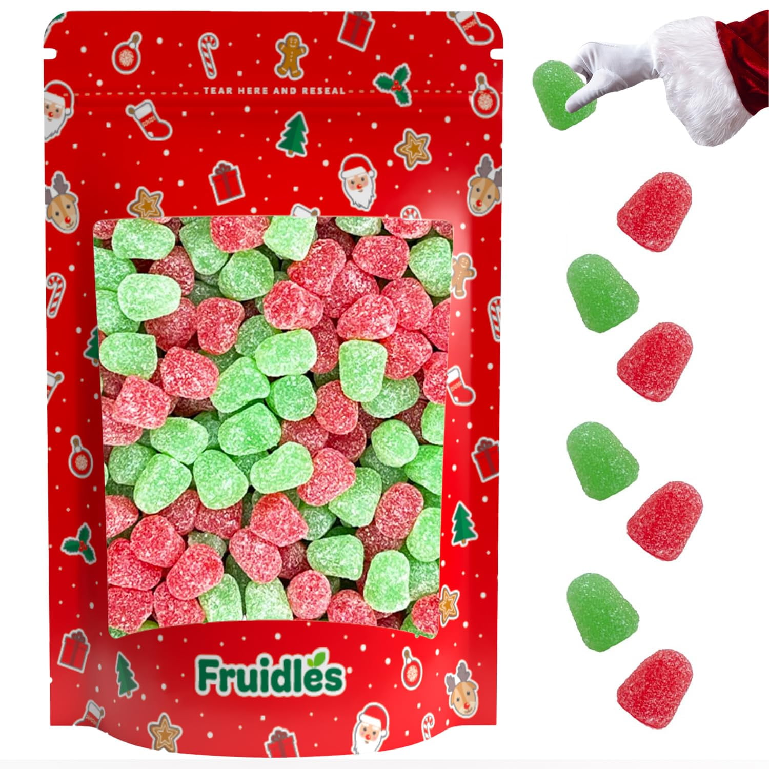 Fruidles Christmas Red and Green HYZ01 Spice Gummy Drops, Gluten-Free ...