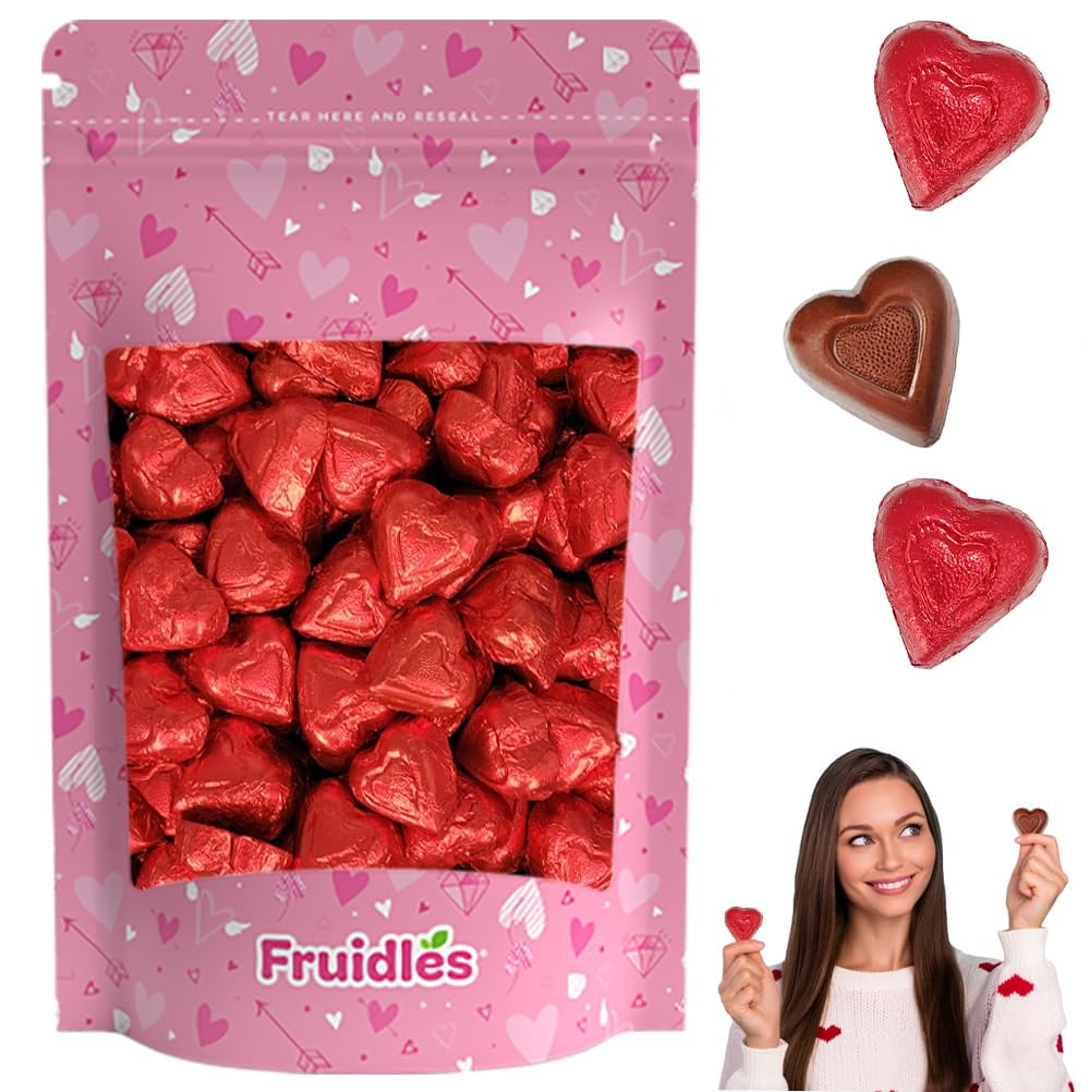 Fruidles Valentine's Day Milk BCF26 Chocolate Hearts, Party Bag Fillers ...