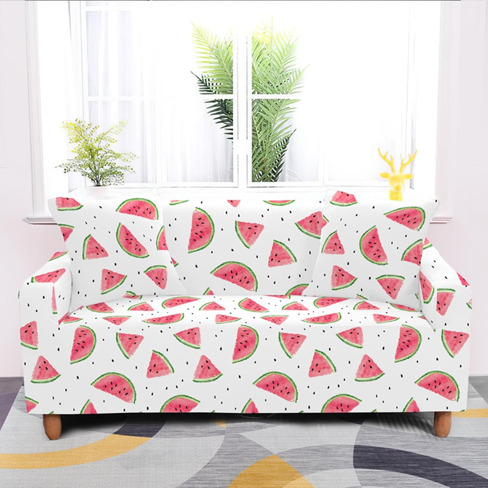 Fruit 1/2/3/4/ Seat Elastic Slipcovers Lemon Sofa Cover Polyester Couch ...