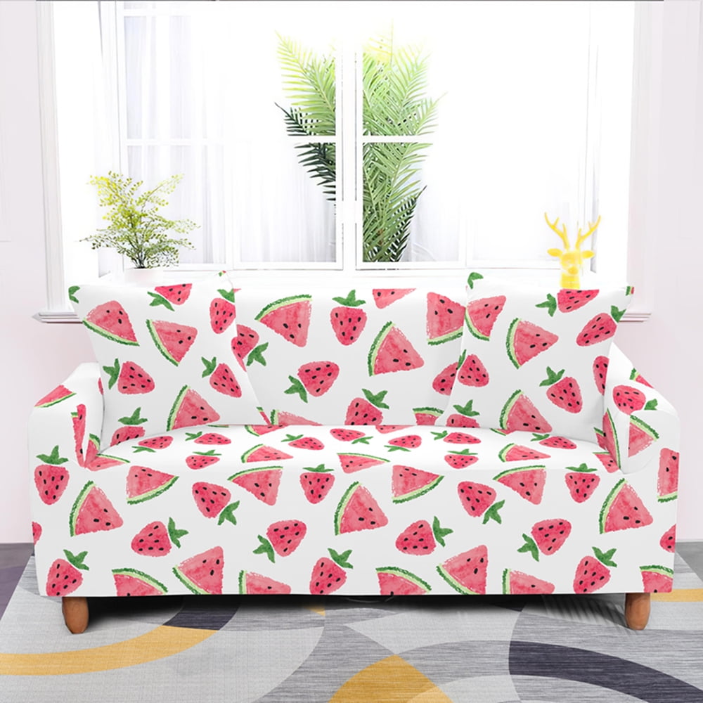 Fruit 1/2/3/4/ Seat Elastic Slipcovers Lemon Sofa Cover Polyester Couch ...