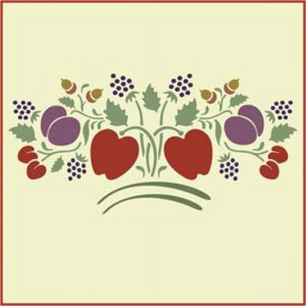 Fruit 1 Stencil - Fruit Pattern Stencil Apples Plums Cherries DIY for ...