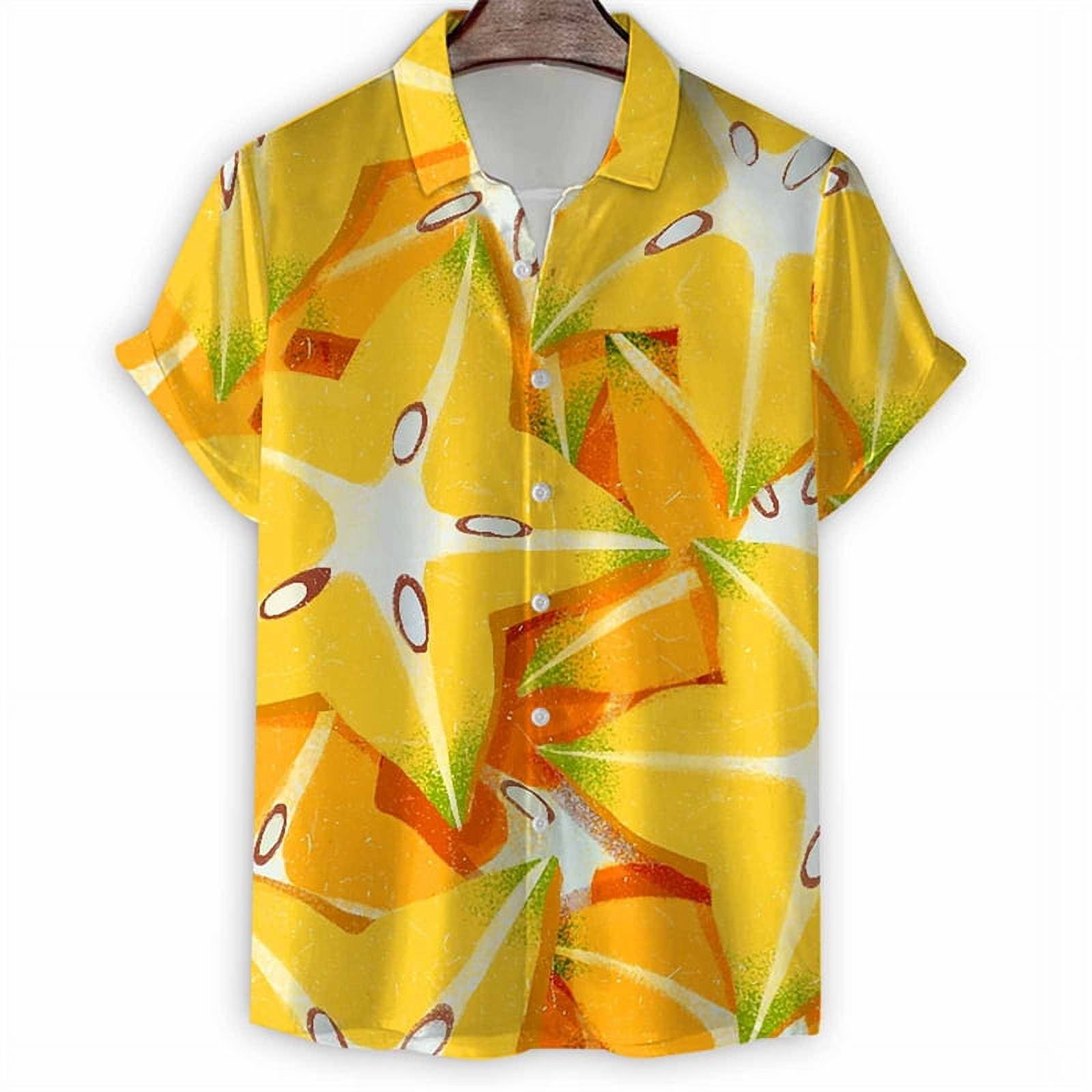 Fruit 3d Print Lemon Carambola Tomato Shirt Men Summer Vacation ...