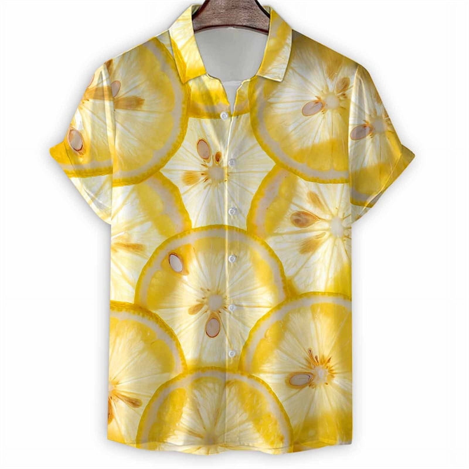 Fruit 3d Print Lemon Carambola Tomato Shirt Men Summer Vacation ...