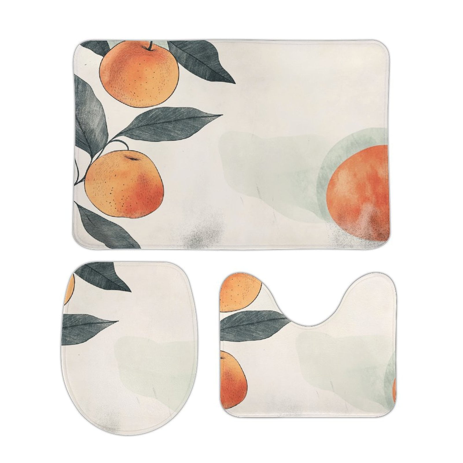 Fruit (57) Soft Bathroom Carpet Set , Contour Carpet Set, Toilet Lid ...