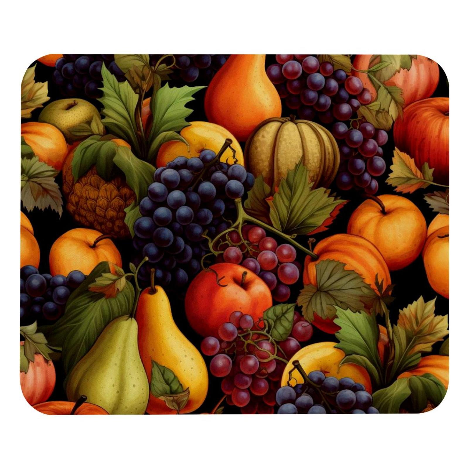 Fruit 8.3x9.8 Inch Square Gaming Mouse Pad with Non-Slip Rubber Bottom ...