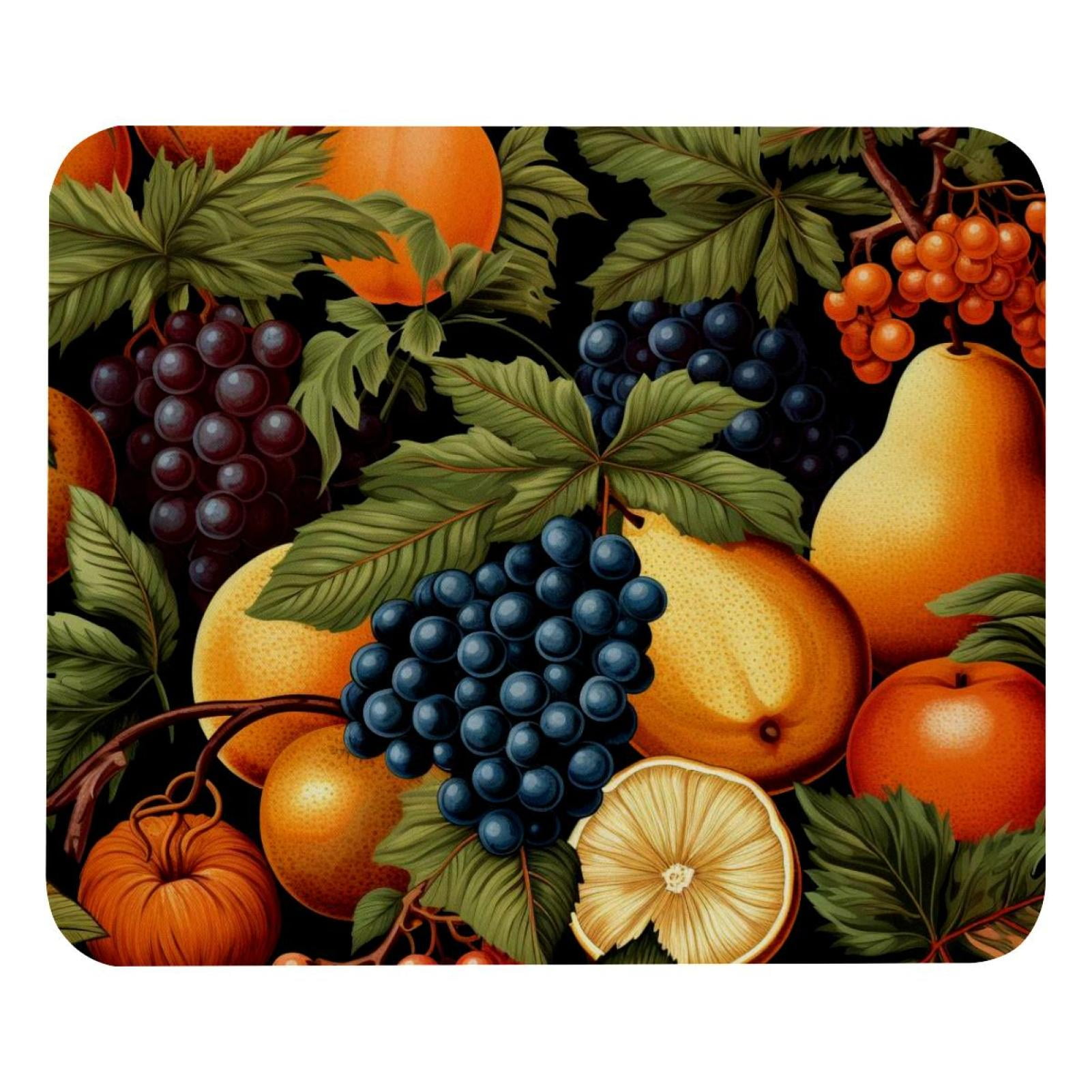 Fruit 8.3x9.8 Inch Square Gaming Mouse Pad with Non-Slip Rubber Bottom ...