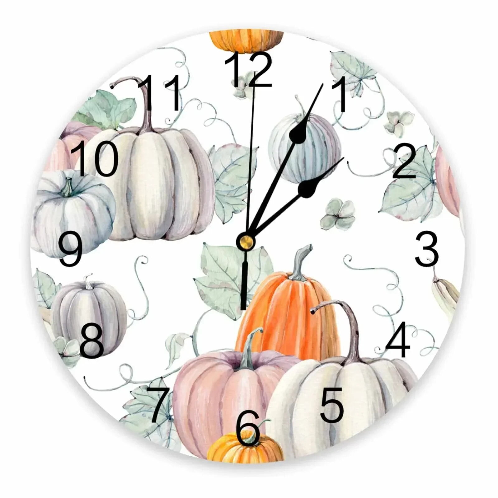 Fruit And Vegetable Design Wall Clocks Silent Home Cafe Office Wall ...