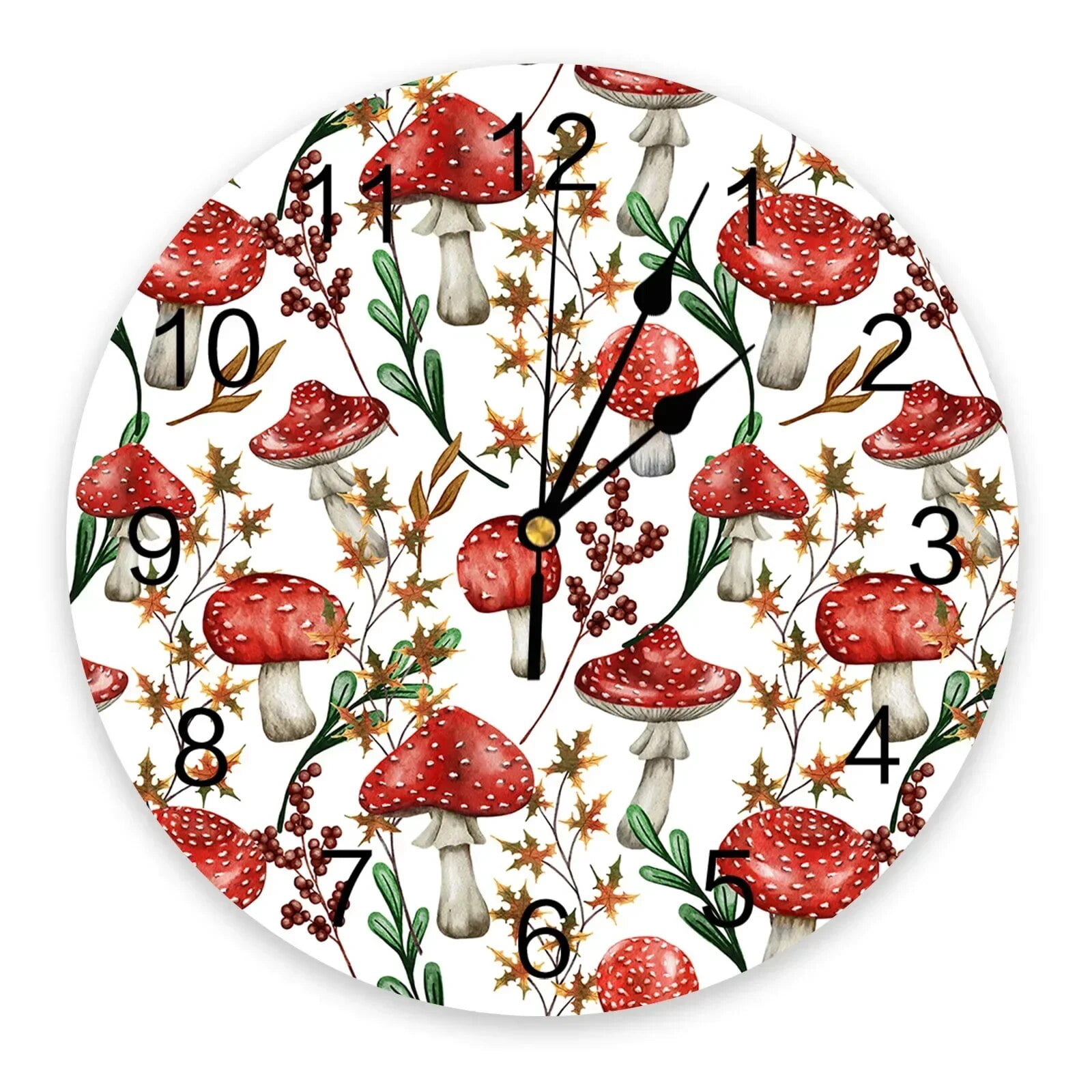 Fruit And Vegetable Design Wall Clocks Silent Home Cafe Office Wall ...