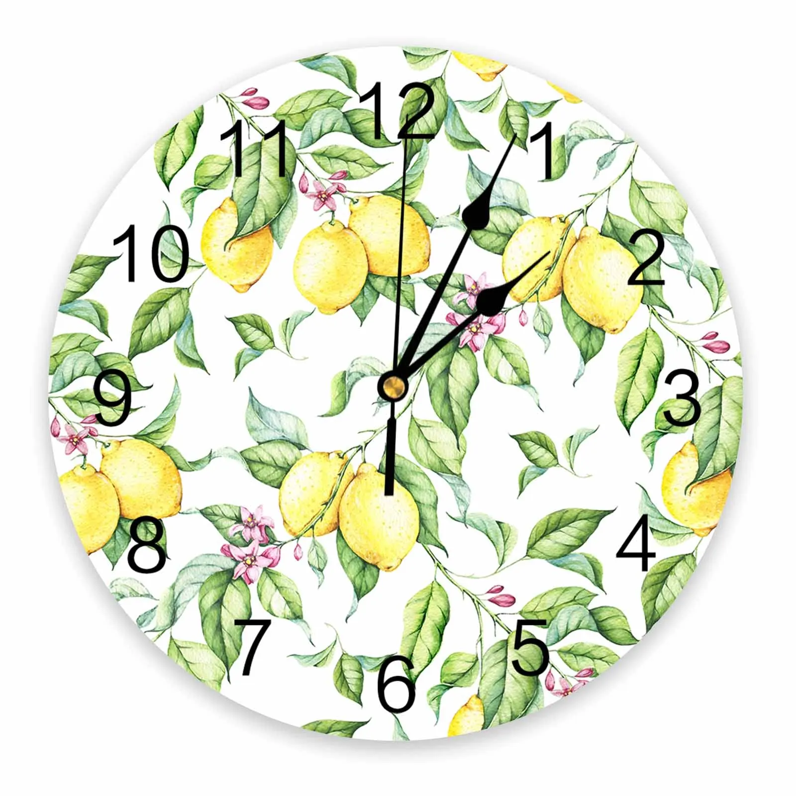 Fruit And Vegetable Wall Clocks Silent Living Room Decoration Round ...