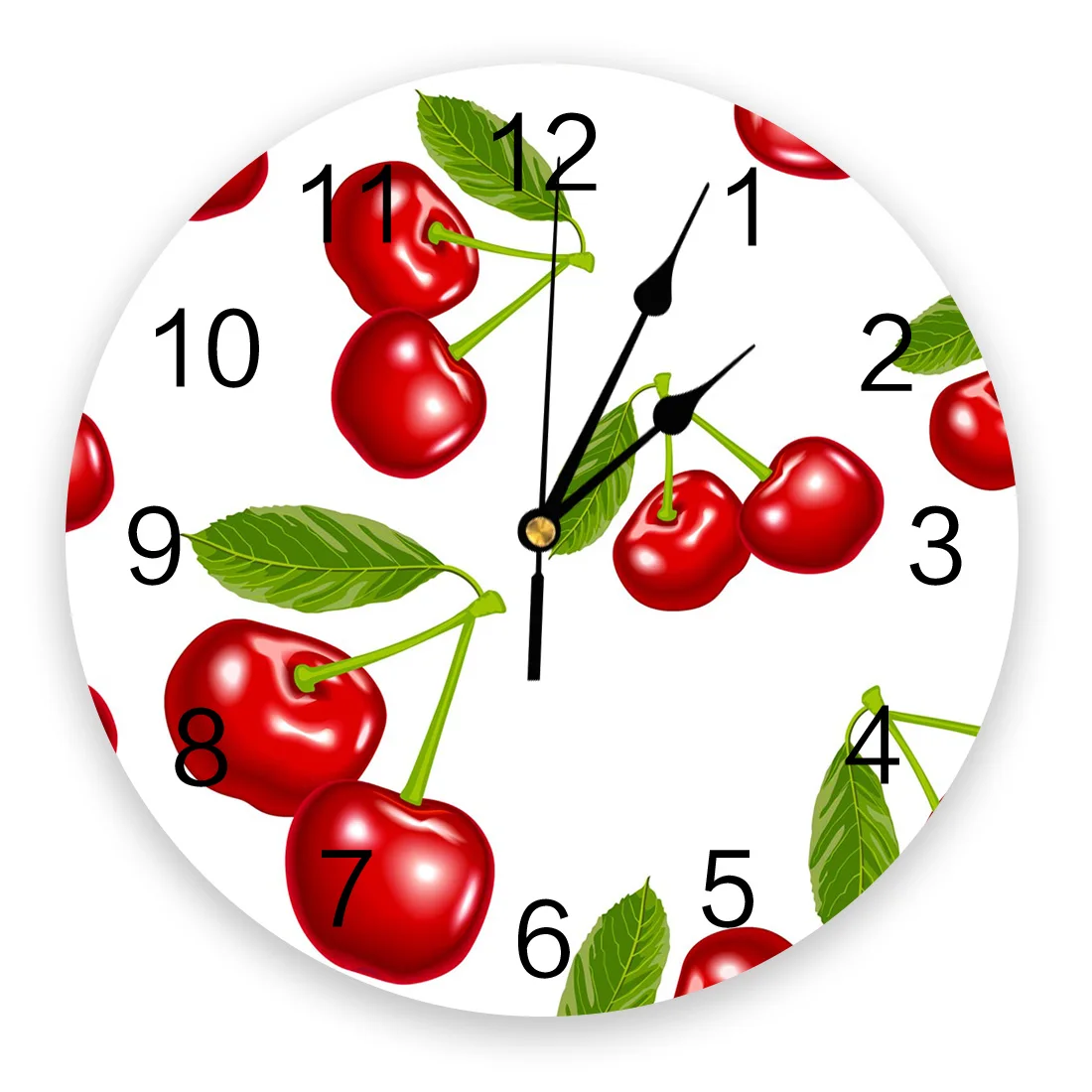 Fruit And Vegetable Wall Clocks Silent Living Room Decoration Round ...