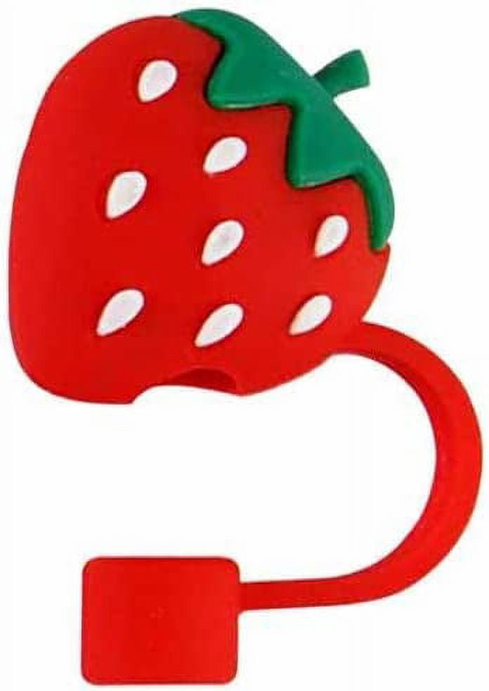 Fruit Animal Silicone Straw Plug Reusable Dustproof Cup Cartoon Accessories Cover Plugs Glass ...