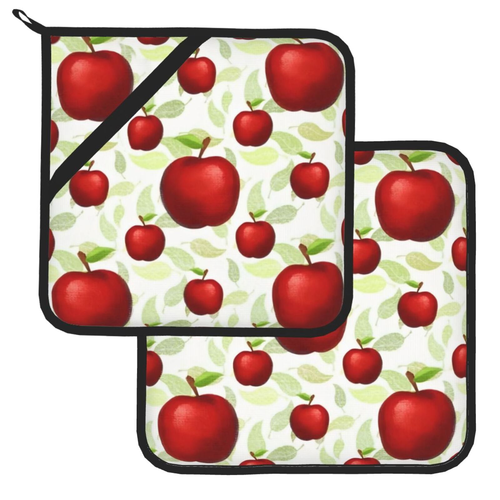 Fruit Apples Kitchen Pot Holders Heat Resistant Oven Hot Pads With Hand ...