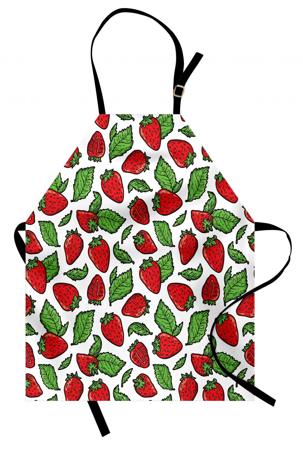Fruit Apron Juicy Strawberries with Leaves Yummy Food Organic Charming ...
