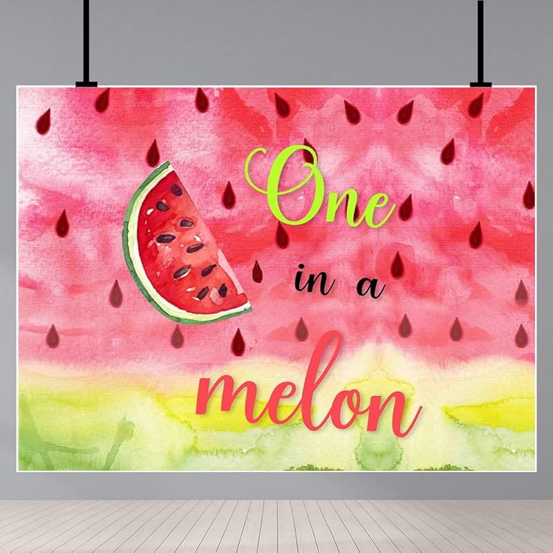 Fruit Baby Shower Backdrop One in A Melon Baby Birthday Photography ...