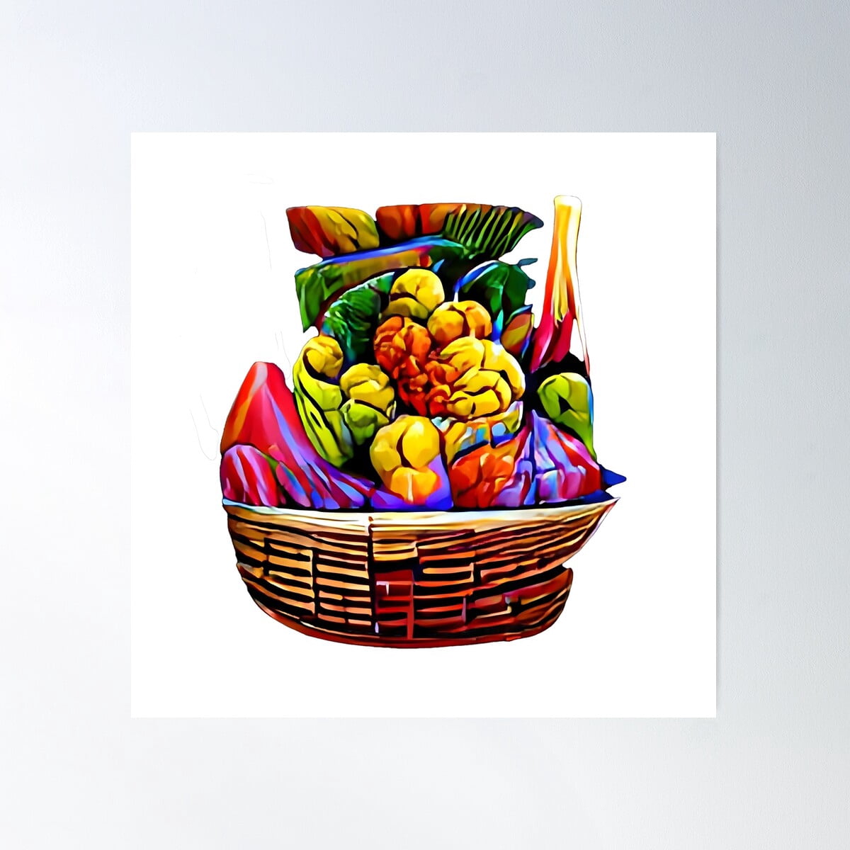 Fruit Basket #35 Poster Wall Art, Modern Wall Decor For Living Room ...