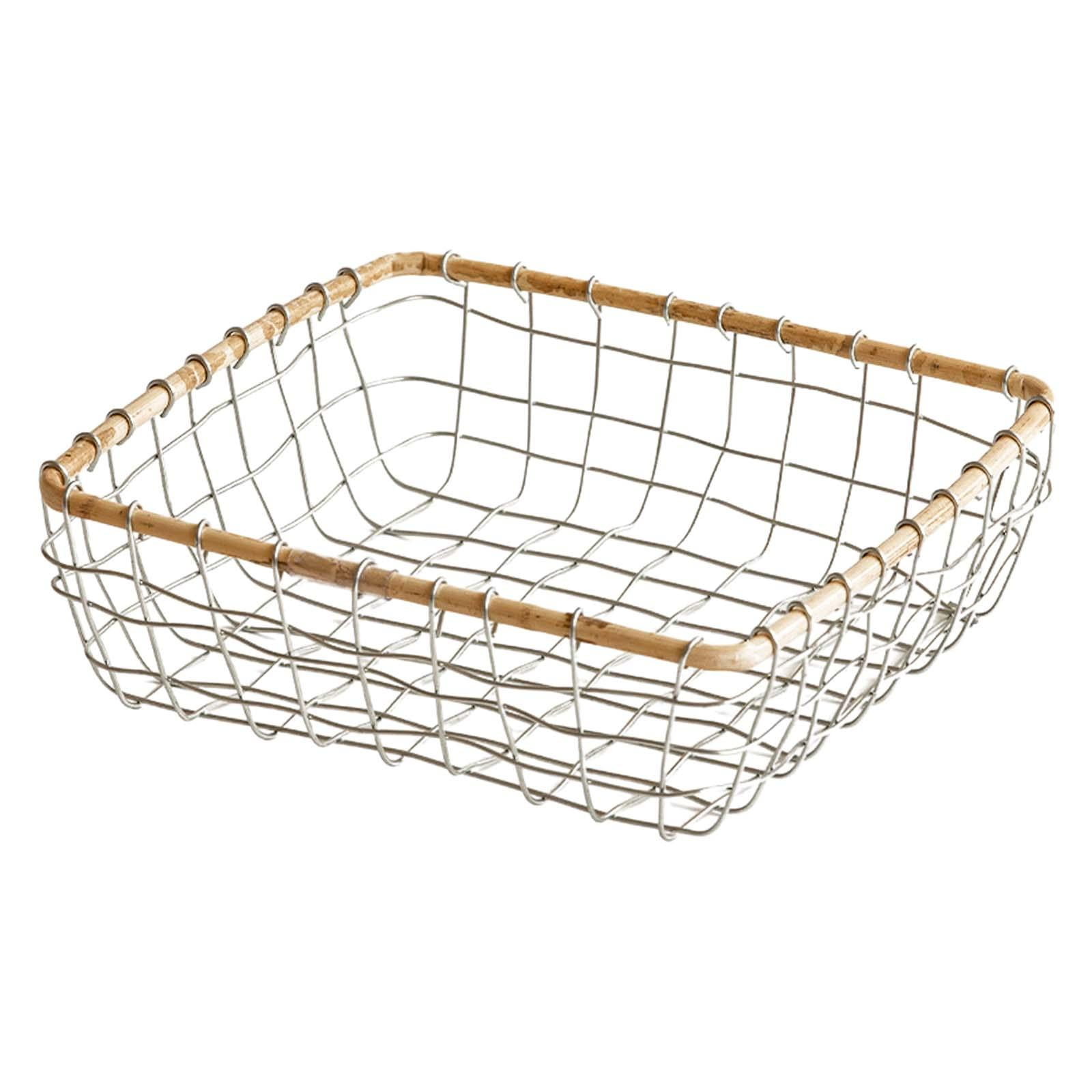 Fruit Basket, Chicken Egg Storage Basket, Wire Woven Basket Kitchen ...