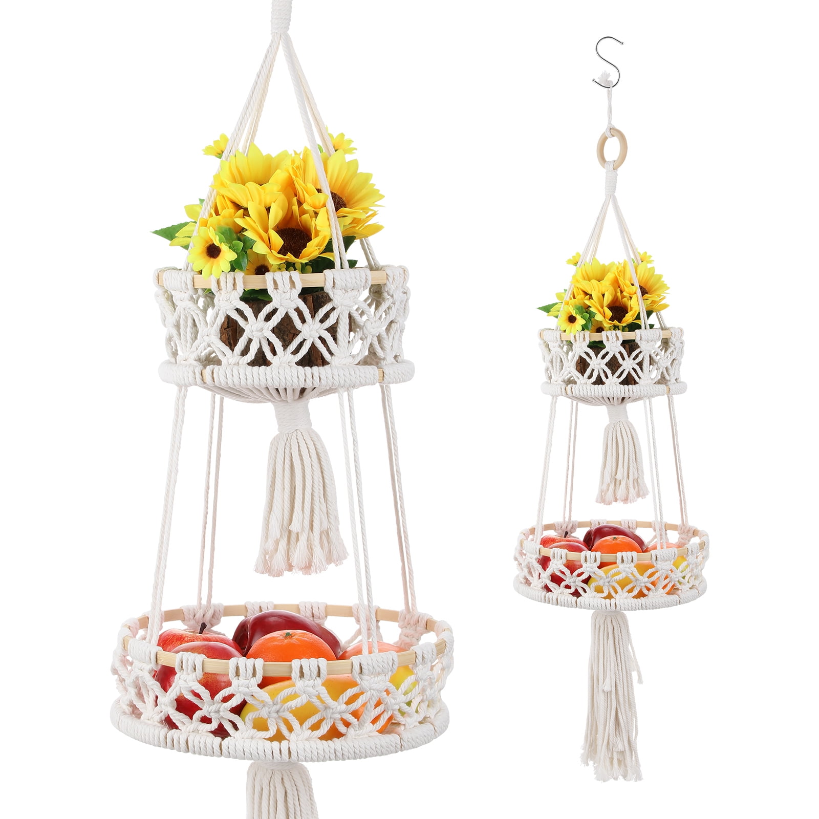 Fruit Basket Cotton Rope and Vegetable Household Decorative - Walmart.com
