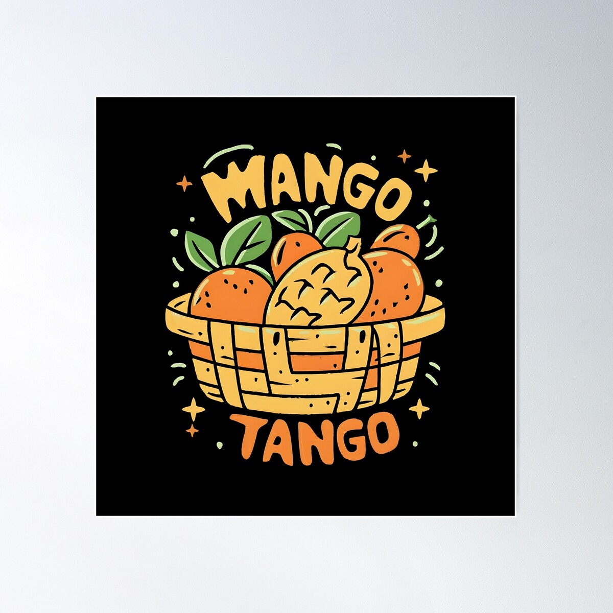 Fruit Basket: Mango Tango Poster Wall Art, Modern Wall Decor For Living ...