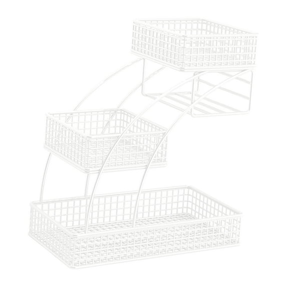 Fruit Basket Vegetable Stand Storage Iron Construction Spacious Design ...