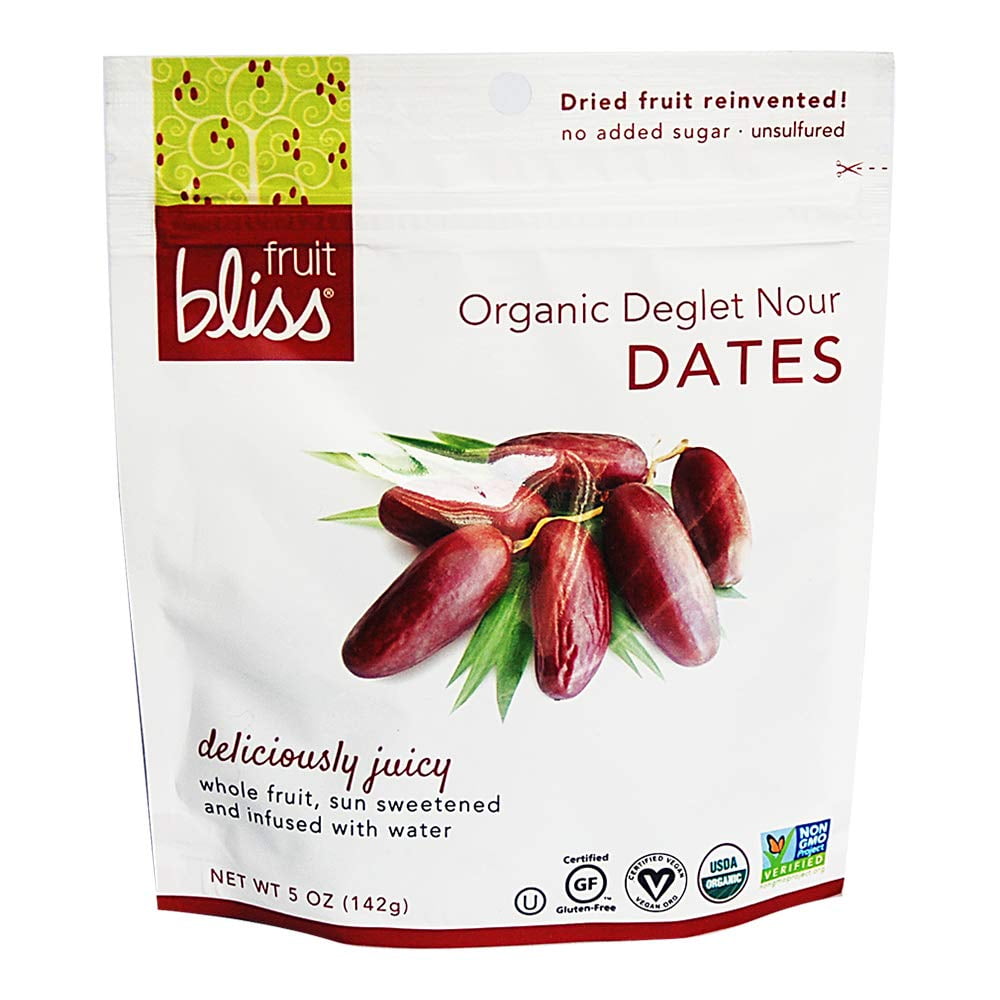 Fruit Bliss Organic Fruit SAF21 Bliss Deglet Nour Pitted Dates - Soft ...