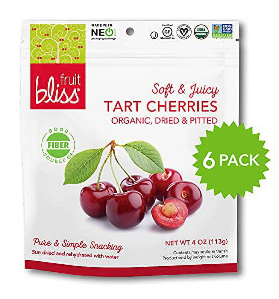Fruit Bliss Organic Fruit Snacks | Tart Cherries | Gluten-Free Vegan ...