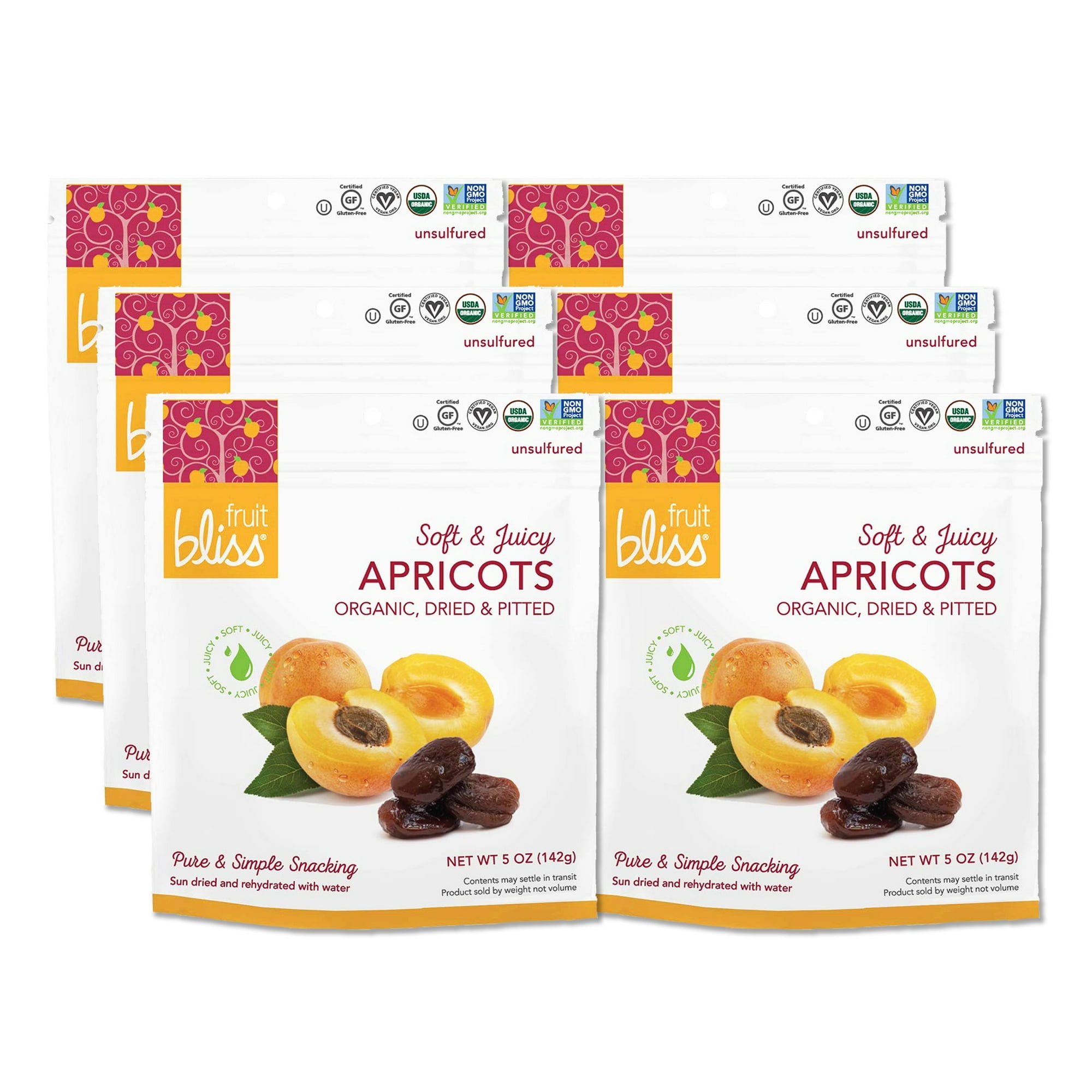 Fruit Bliss Organic Fruit Snacks | Turkish Apricots | Gluten-Free Vegan ...