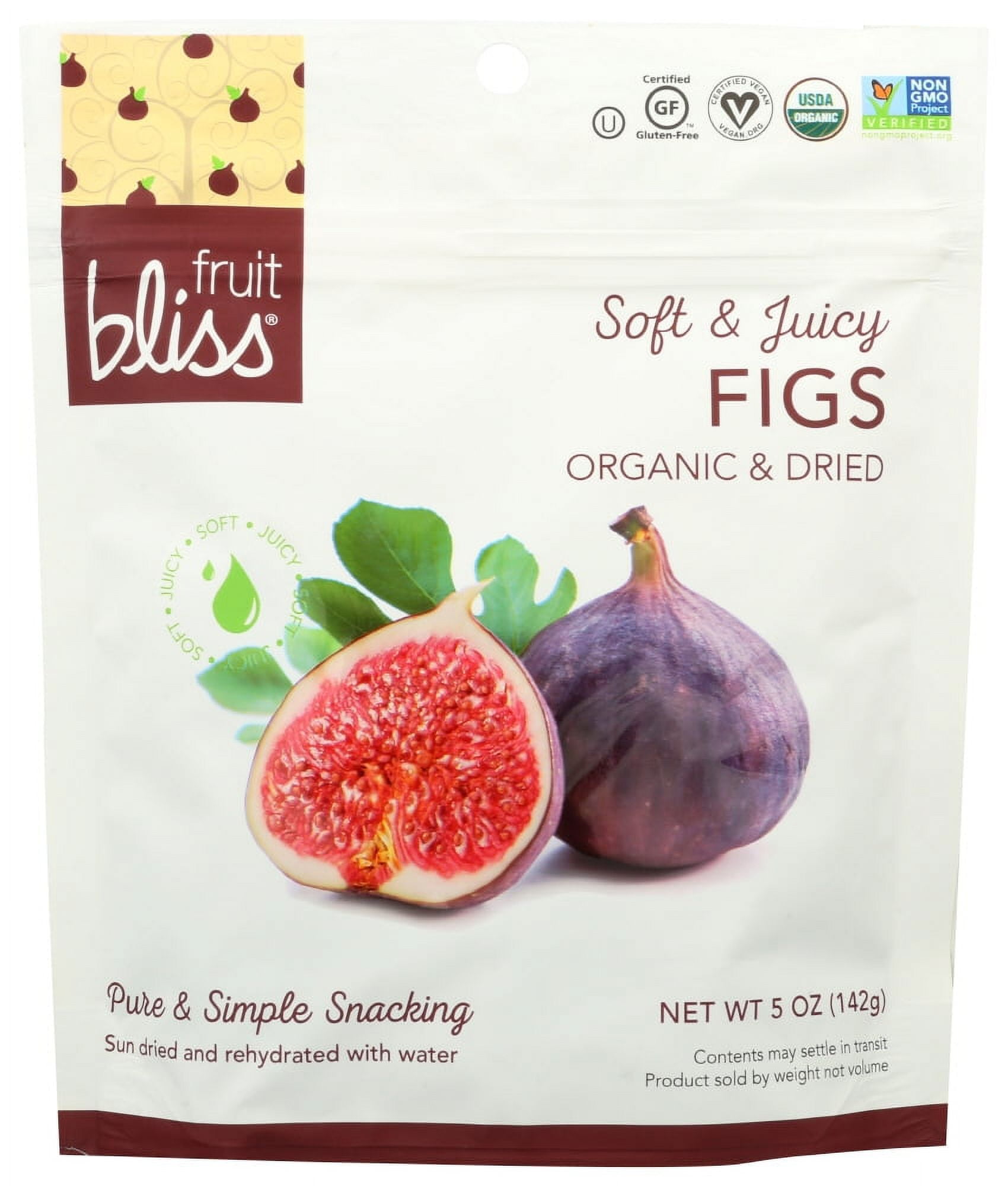 Fruit Bliss Low Sugar Snack - Organic Turkish Figs, 5 Oz - Walmart.com