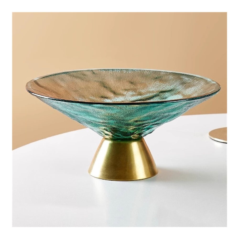 Fruit Bowl Footed Glass Bowl - Fruit Bowl for Kitchen Counter, Island ...