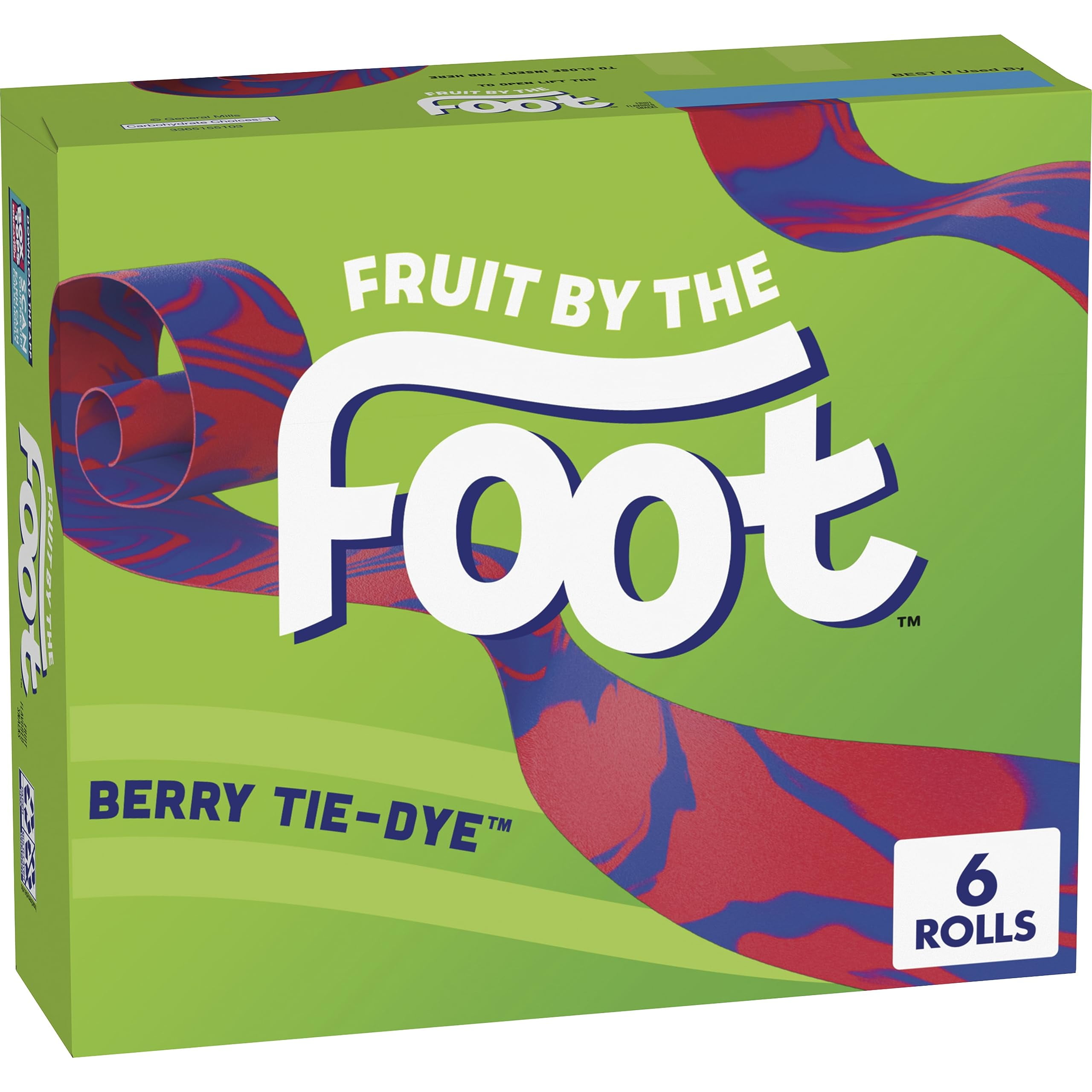 Fruit By The Foot Fruit Flavored Snacks, Berry Tie-Dye, 4.5 Oz, 6 Ct ...