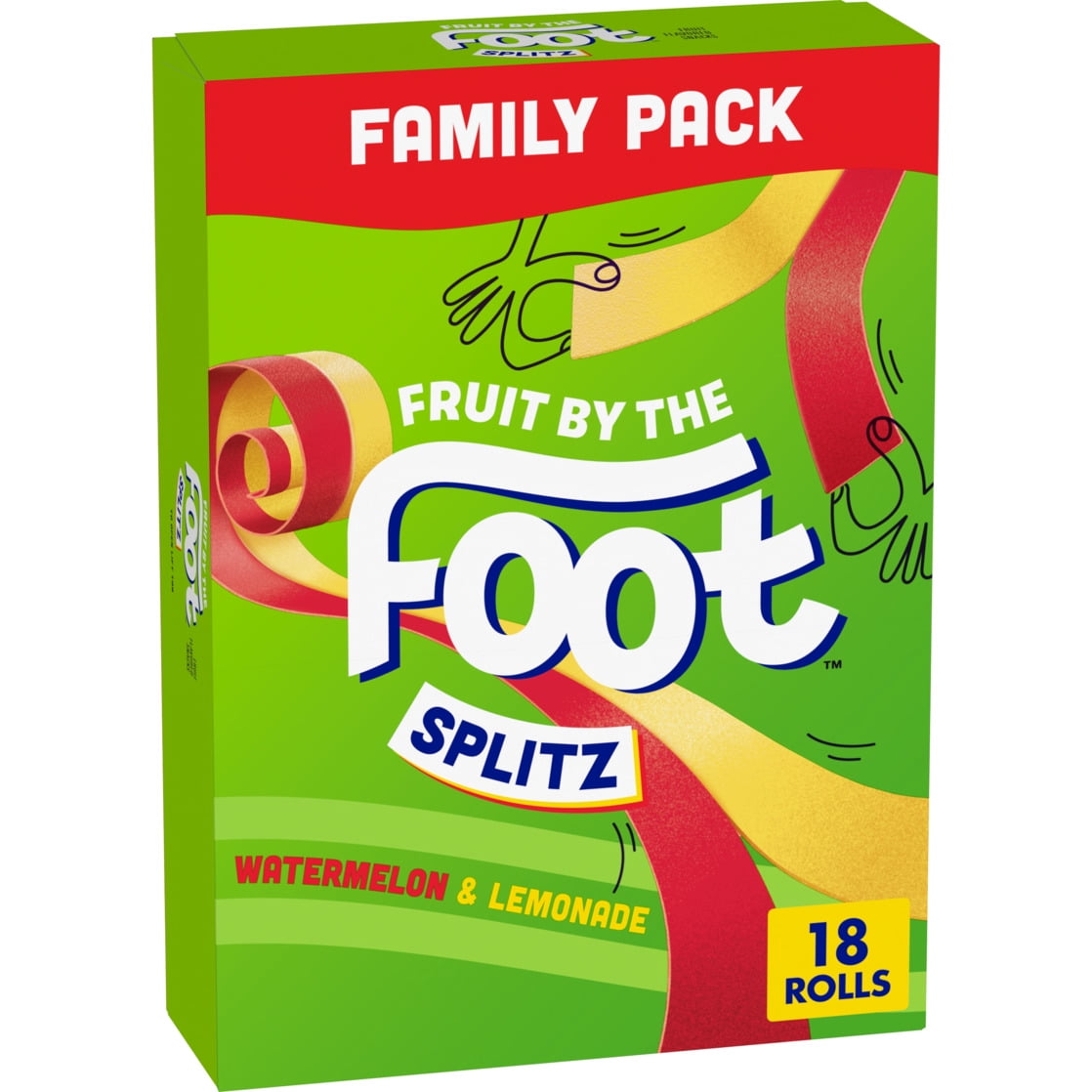 Fruit by the Foot Watermelon and Lemonade Splitz Family Pack 18 Rolls ...