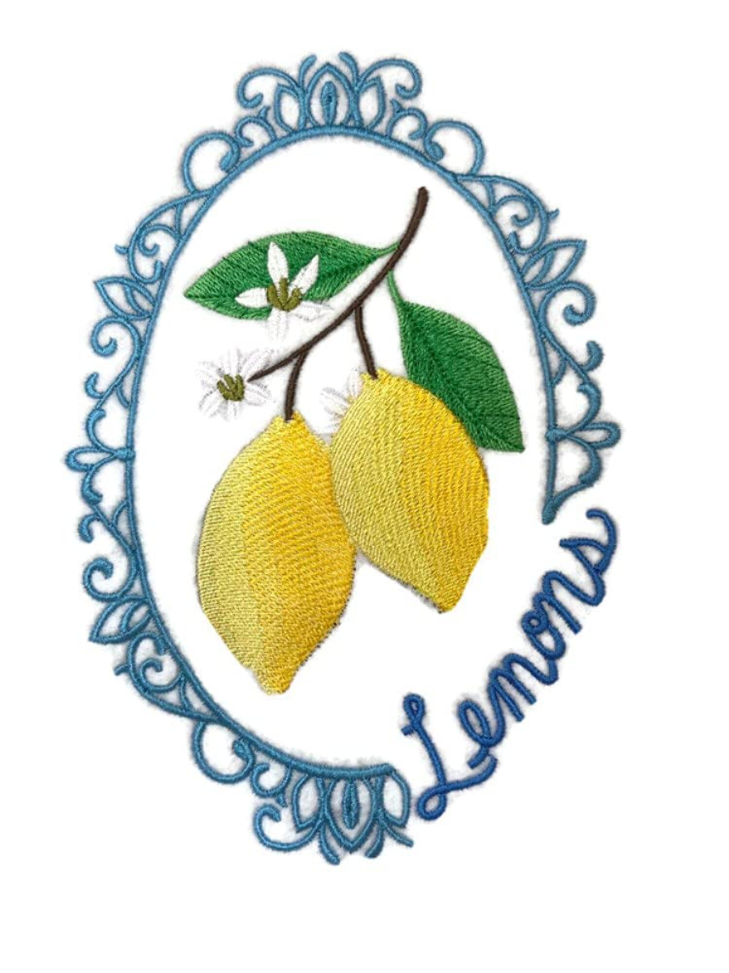 Fruit Cameo - Lemons [Custom and Unique] Embroidered Iron on/Sew Patch ...