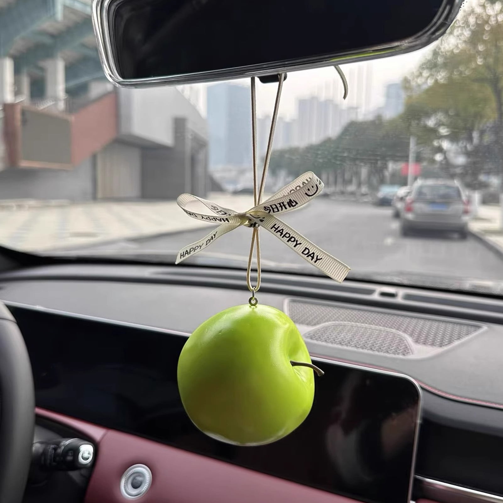 Fruit Car Pendants Artificial Foam Fruits Rear Mirror Car Charm ...