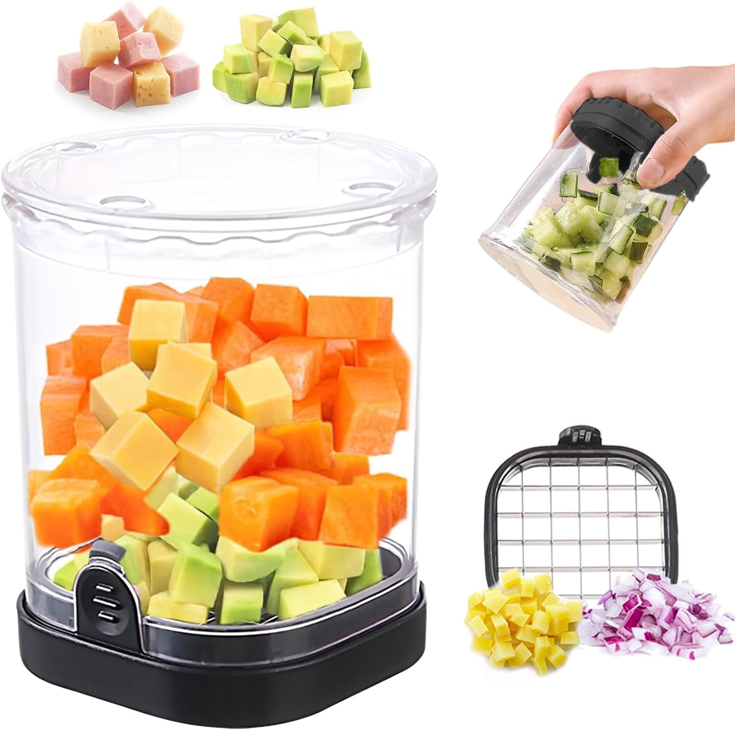 Fruit Chopper Cup - Fruit dicer - Vegetable Chopper - Fruit and ...