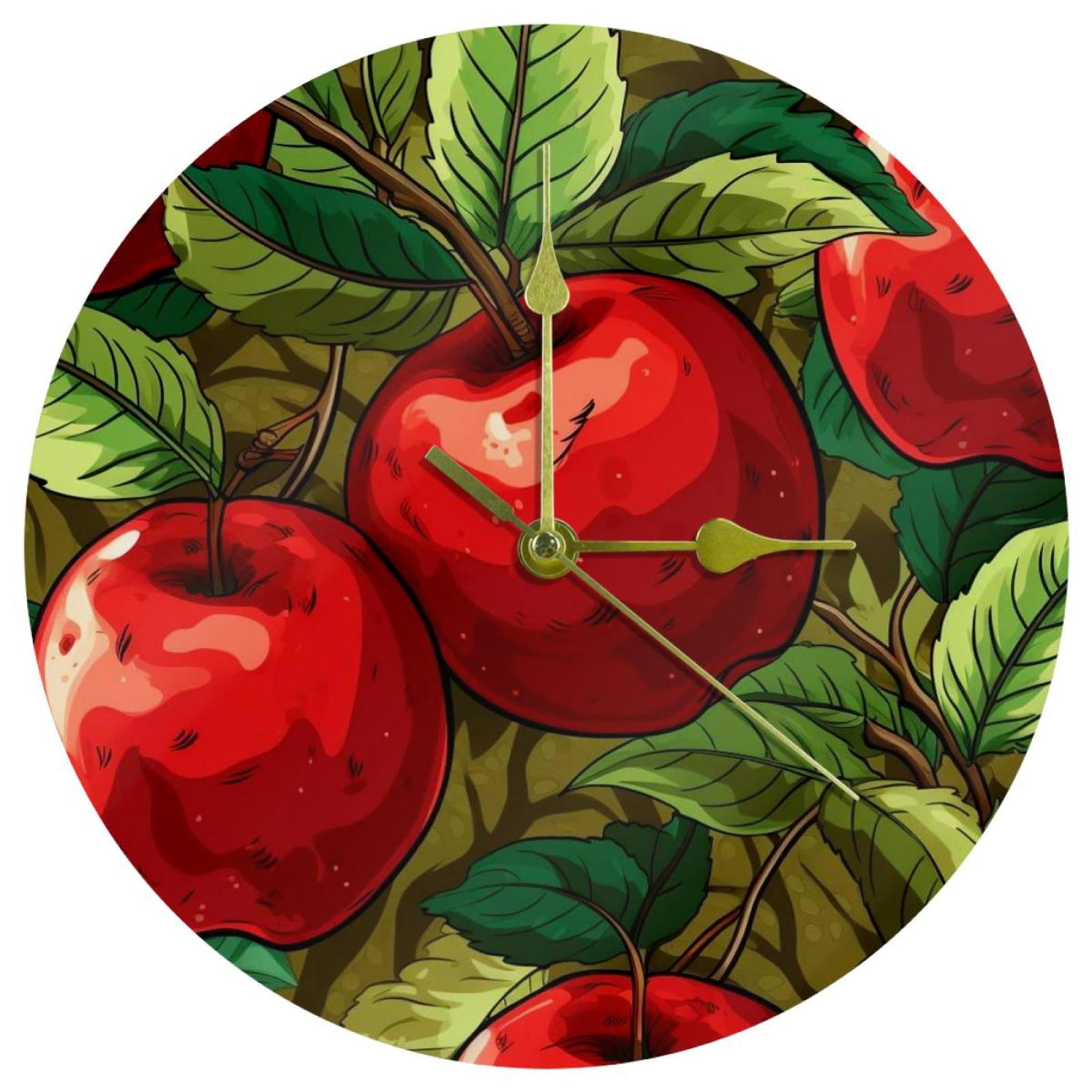 Fruit Circular Acrylic Wall Clock - Stylish Timepiece for Home Decor ...