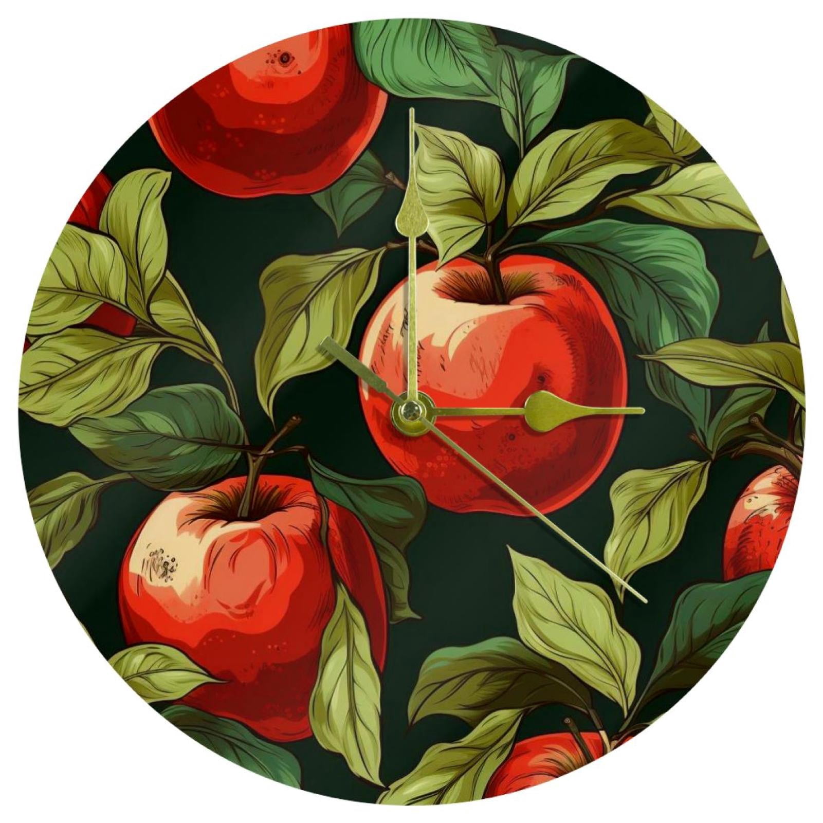 Fruit Circular Acrylic Wall Clock - Stylish Timepiece for Modern Decor ...
