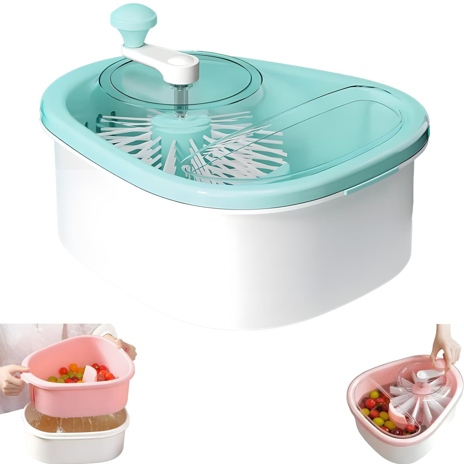 Fruit Cleaner Spinner, 2025 New Large Fruit Washer Spinner, Fruit ...
