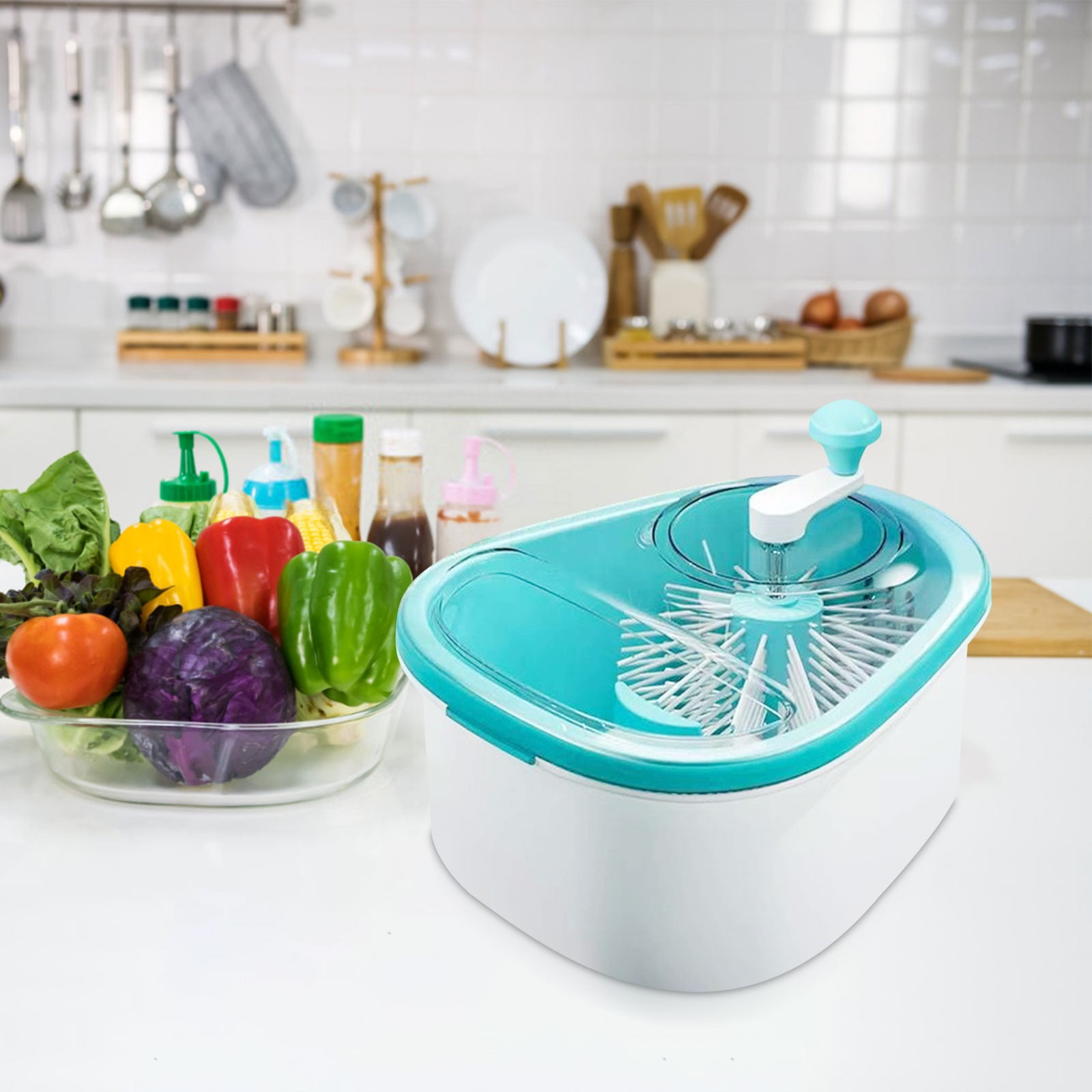 Fruit Cleaner Spinner, 2025 New Upgrade Fruit Scrubber with Lid ...