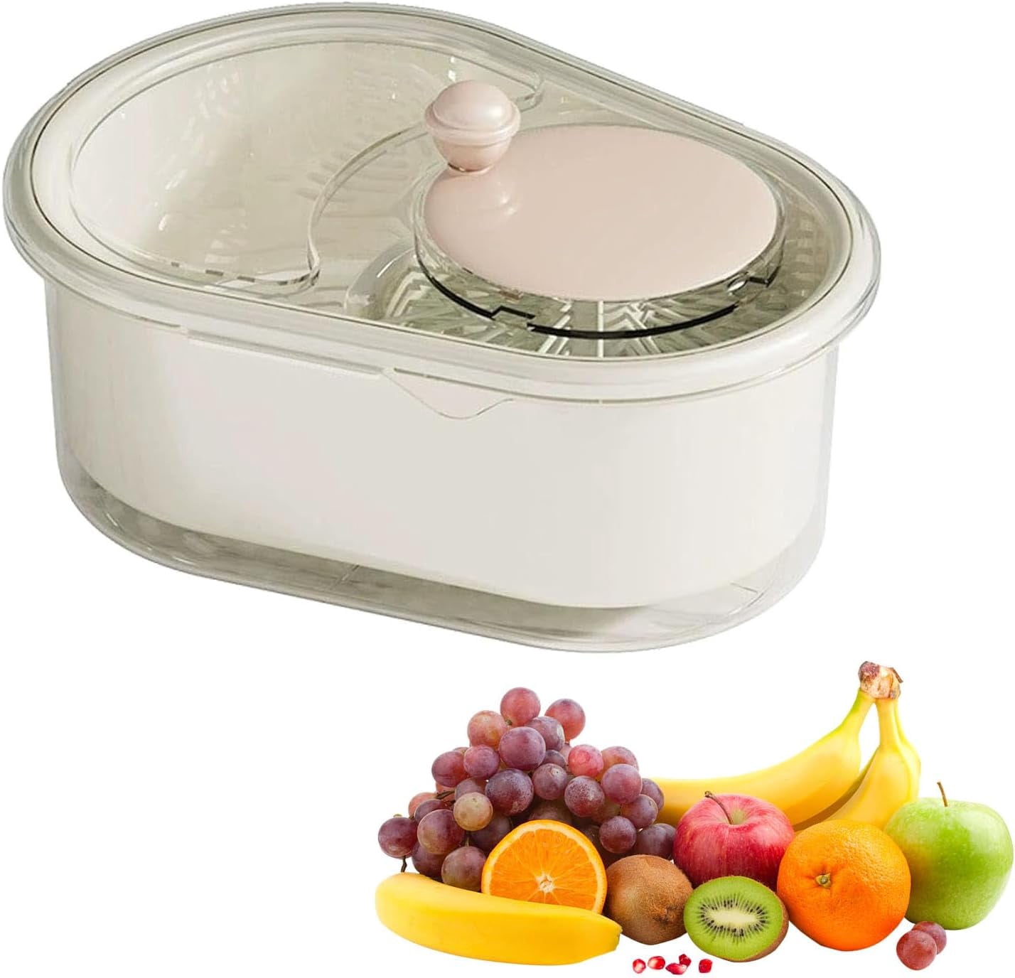 Fruit Cleaner Spinner, Fruit Cleaner Bowl, Portable Fruit Scrubber with ...