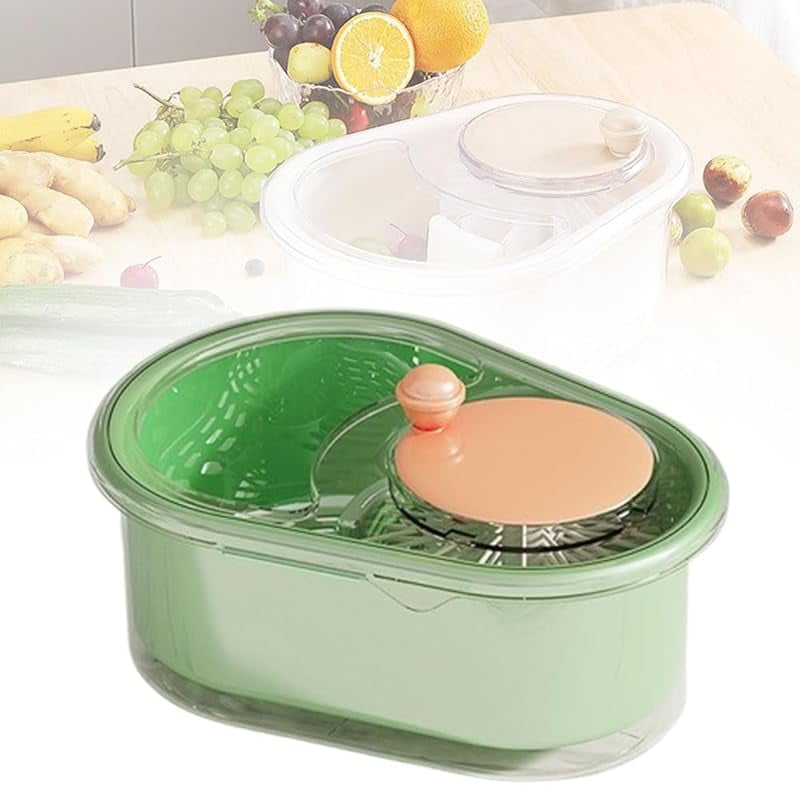 Fruit Cleaner Spinner with Brush, 2025 Upgrade Large Fruit Washer ...