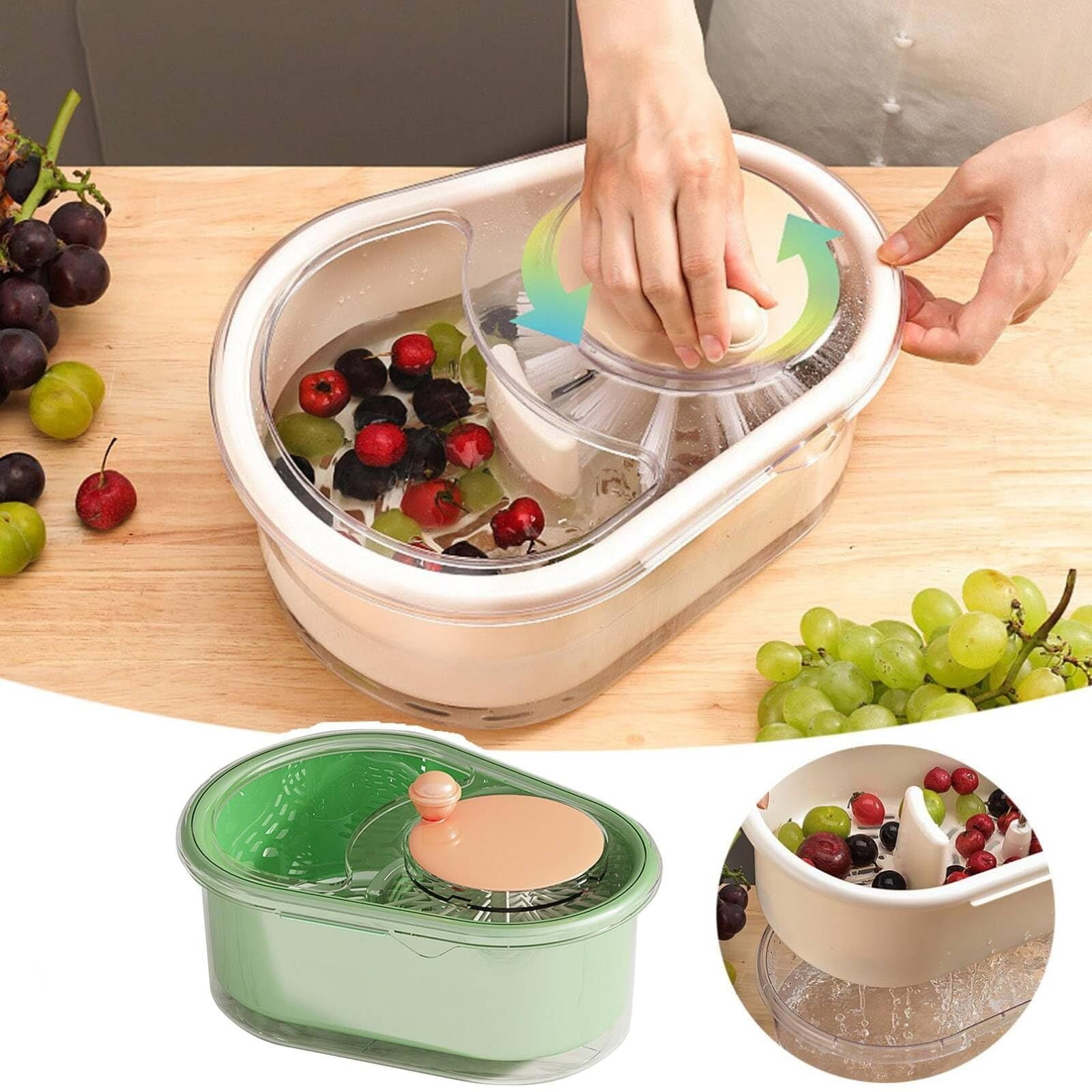 Fruit Cleaner Spinner - Fruit and Vegetable Washing Machine, Fruit ...