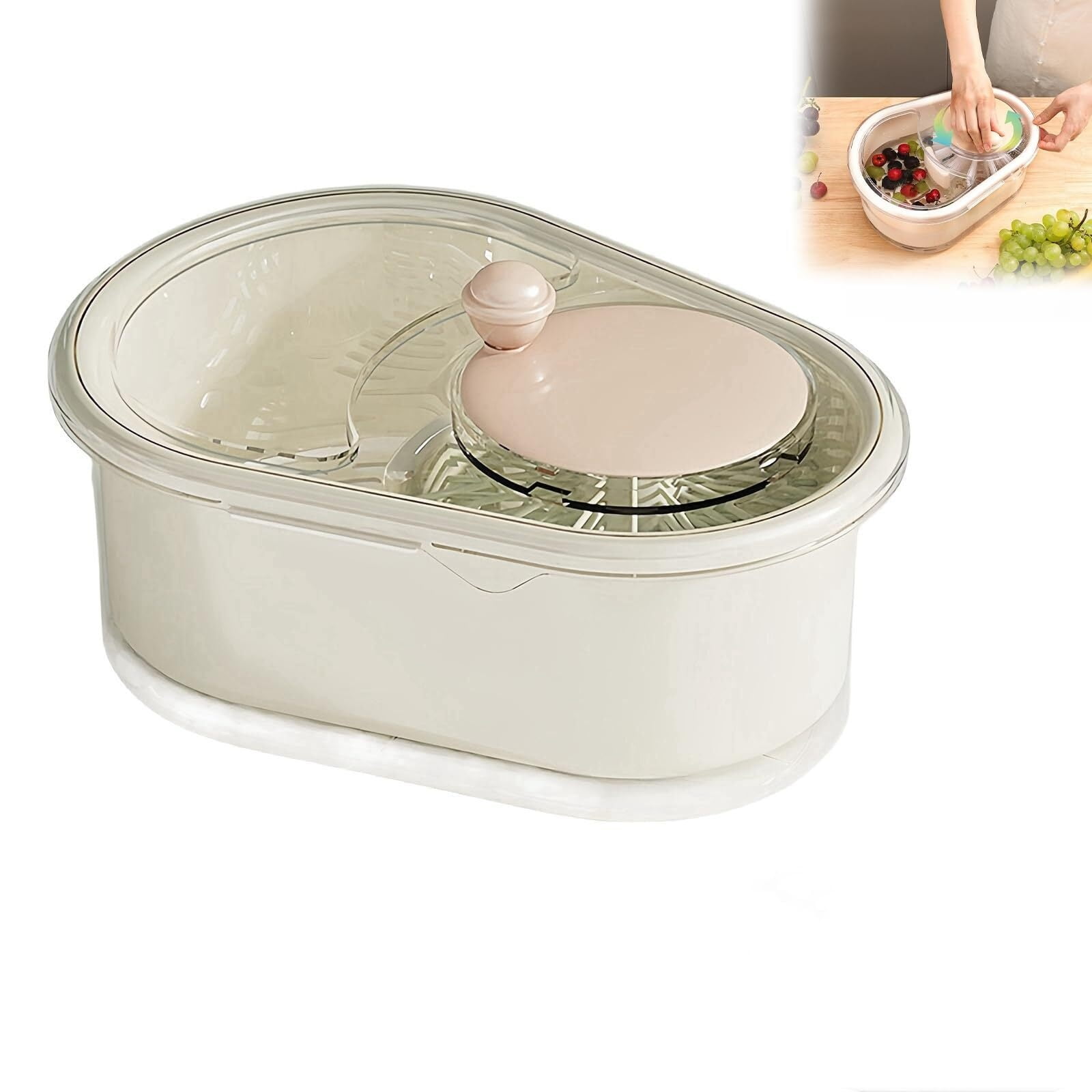 Fruit Cleaner Spinner,Large Capacity Fruit and Vegetable Washing ...