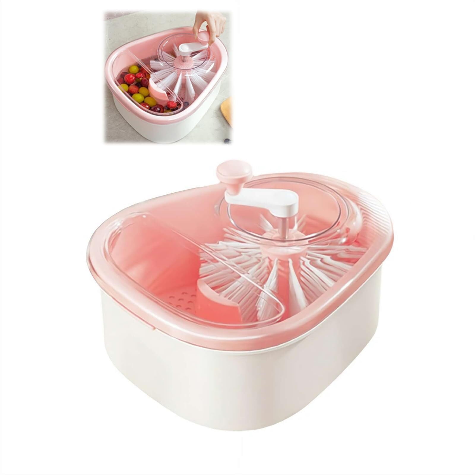 Fruit Cleaner Spinner, Large Fruit Washer Spinner with Bowl, Drain, and Colander,Fruit Washer ...
