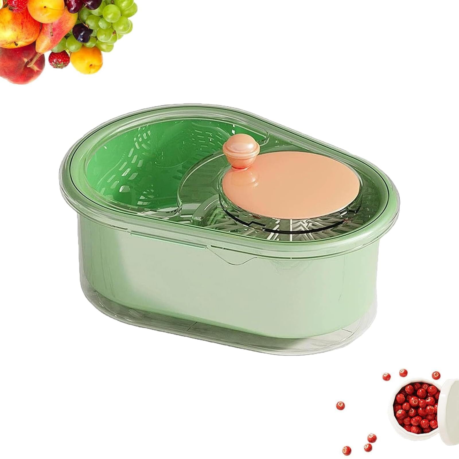 Fruit Cleaner Spinner, Portable Fruit Cleaner Bowl, Large Fruit Washer ...
