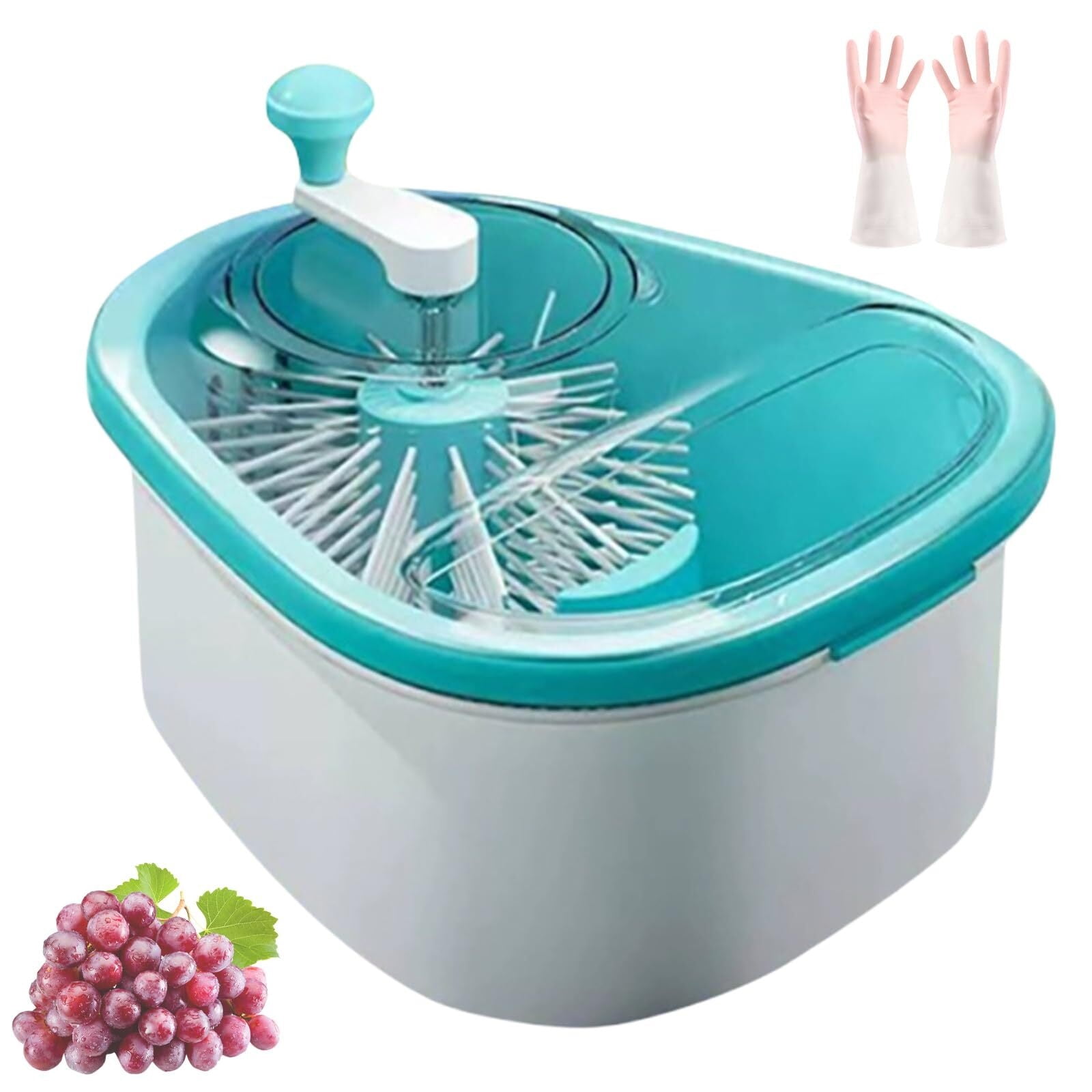 Fruit Cleaner Spinner, Portable Fruit Washer Spinner Bowl With Lid ...