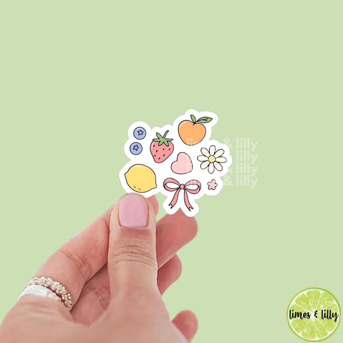 Fruit Coquette Bows Bookish Sticker - Walmart.com