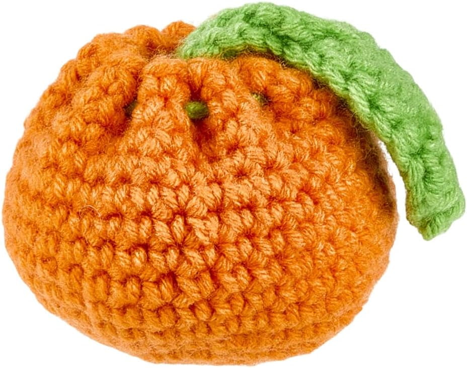 Fruit Crochet Bag Drawstring Crochet Project Bag Orange Tangerine ...